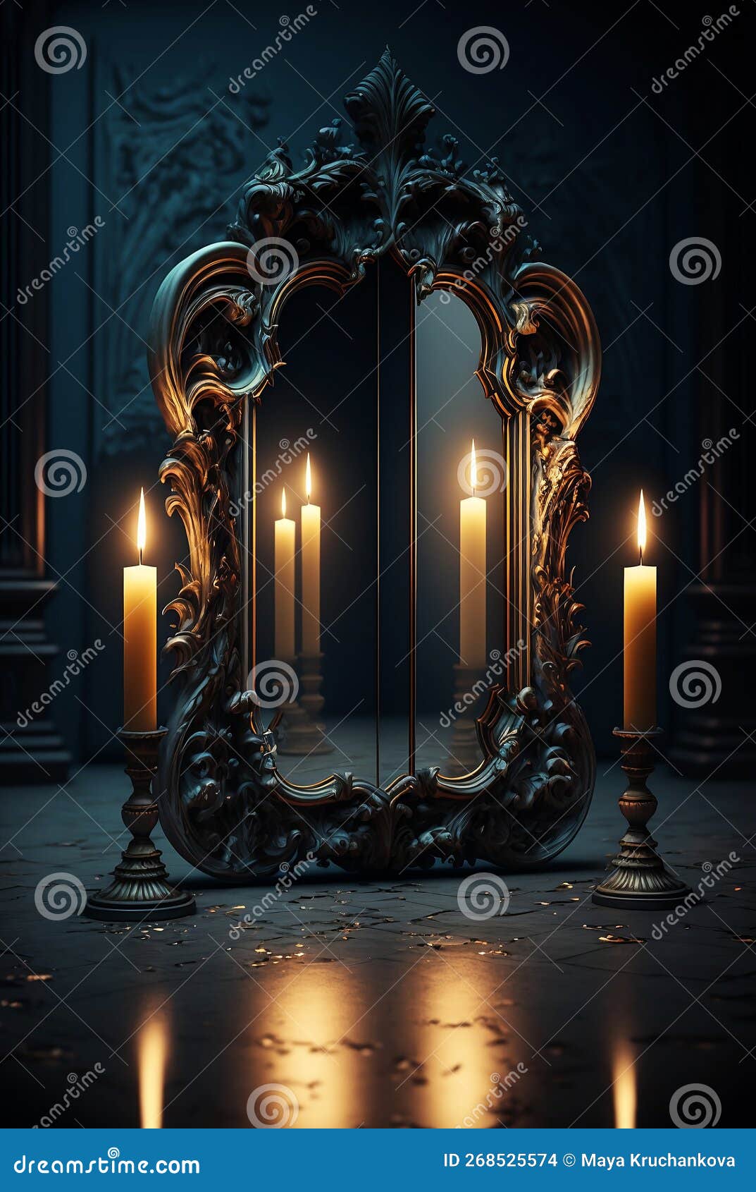 Divination with the Help of a Mirror and Hot Candles in a Dark Room ...