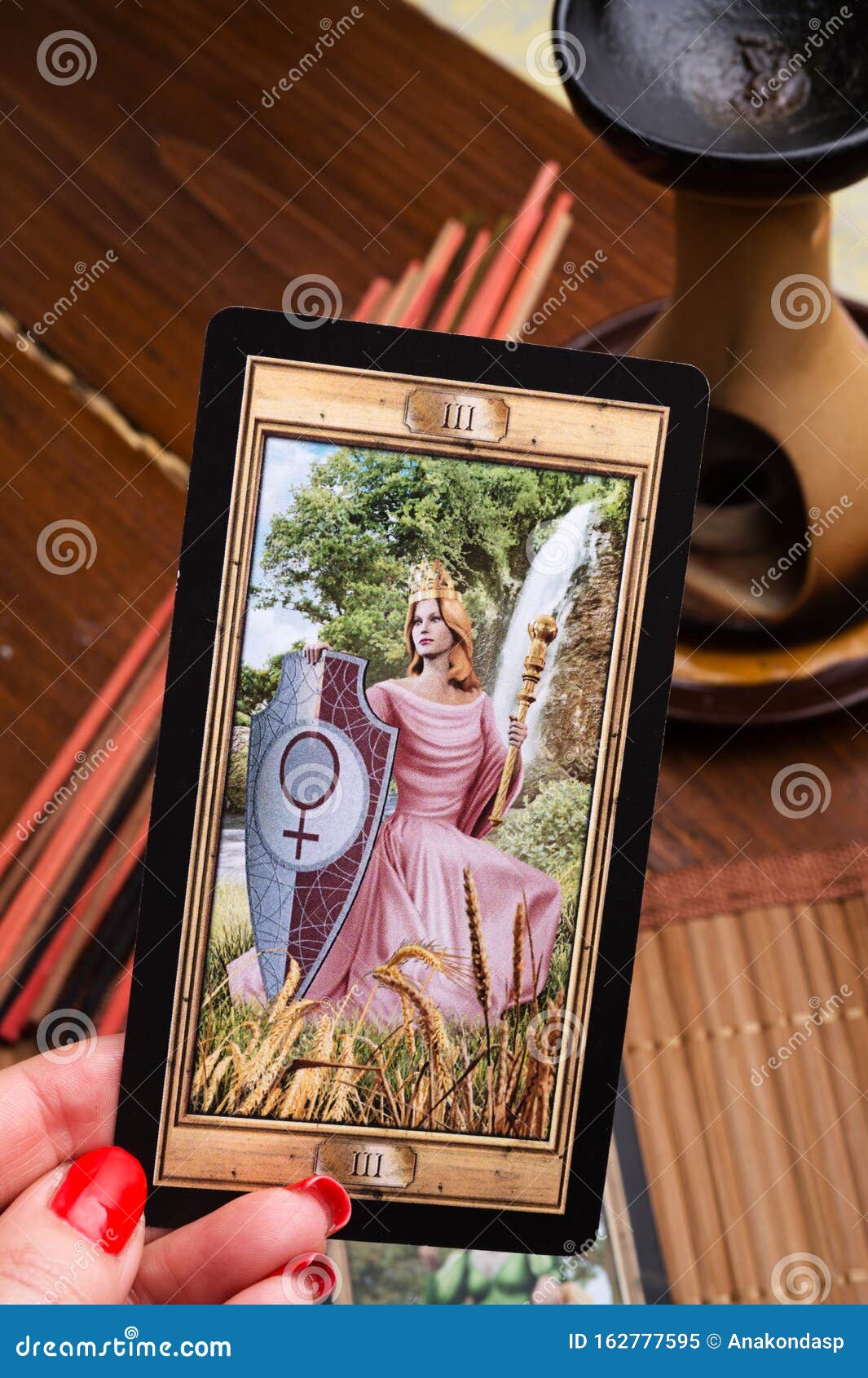Divination By Tarot Cards. The Fortune Teller Predicts The Fate Of The ...