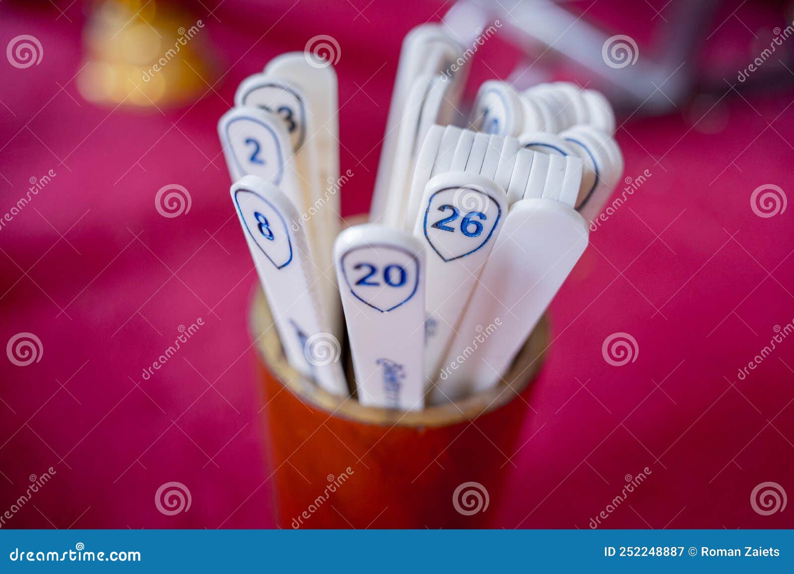 Divination Sticks in a Large Buddhist Temple Stock Image - Image of ...