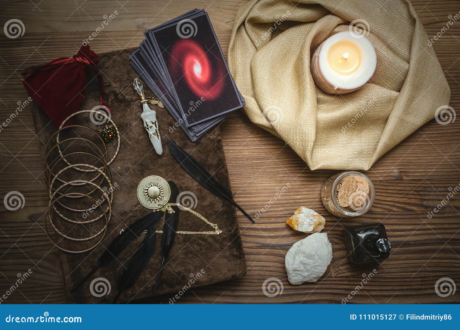 Divination. Tarot Cards. Fortune Teller. Stock Image - Image of augury ...
