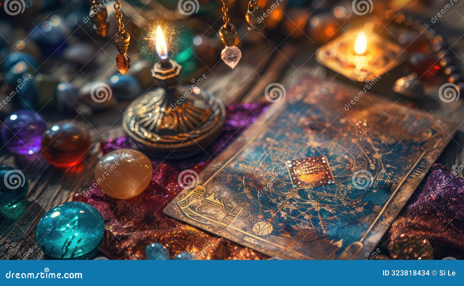 Divination Tools: Cartomancy, Tarot Pendulum, and Chakra Stones on ...