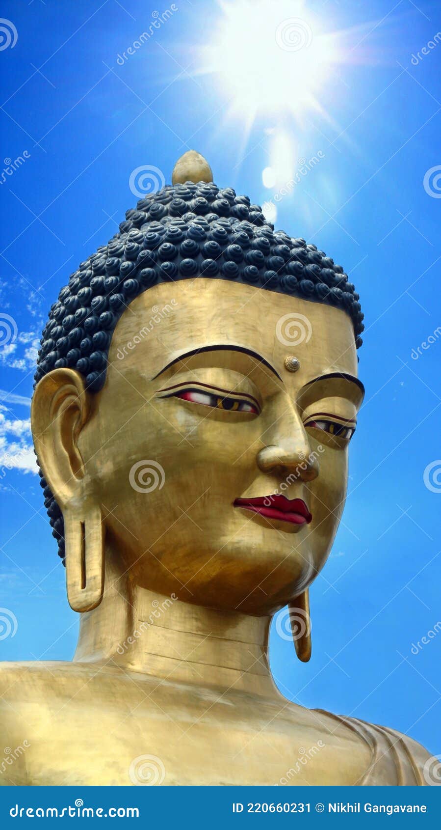 Divine Blessing of the Buddha Stock Image - Image of buddhism, light ...