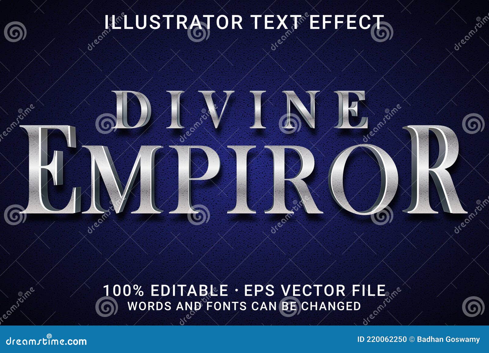 DIVINE EMPIROR 3d -Editable Text Effect Stock Vector - Illustration of ...