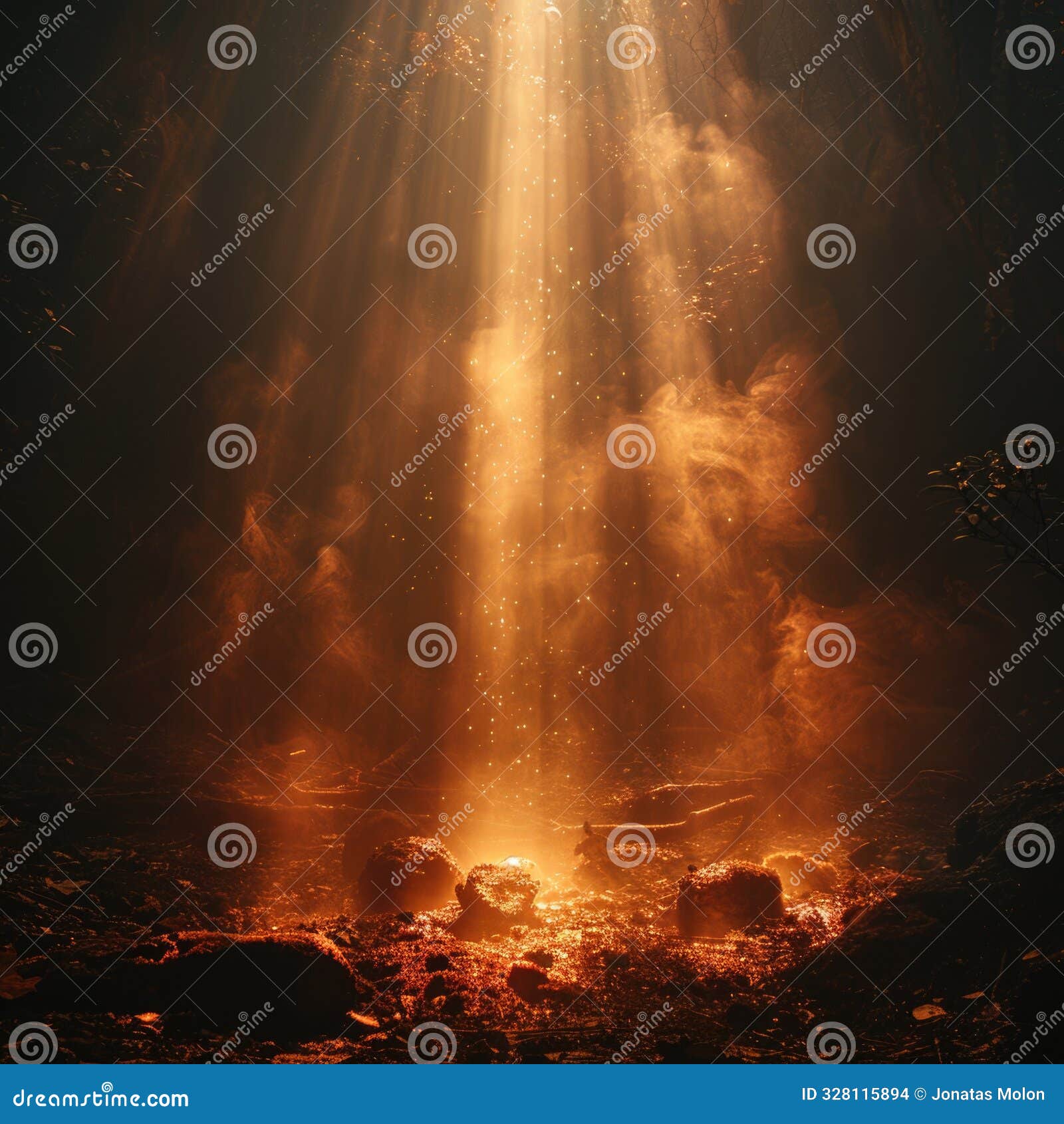 Divine Illumination: the Symbolism of Light in Stock Photo - Image of ...