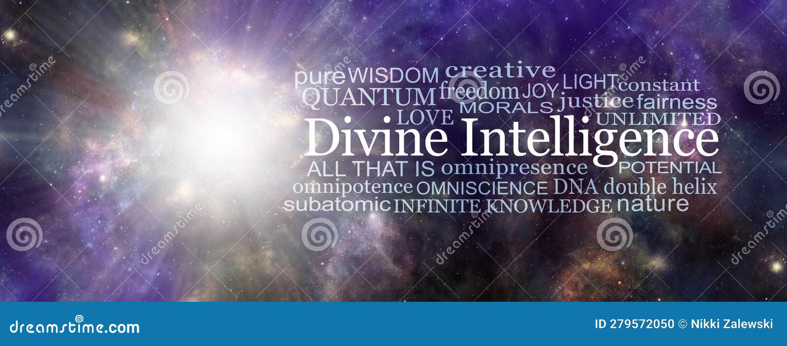Divine Intelligence Cosmic Word Cloud Stock Illustration - Illustration ...