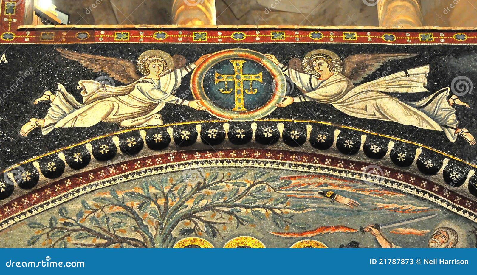 Divine judgement stock image. Image of mosaics, angels - 21787873