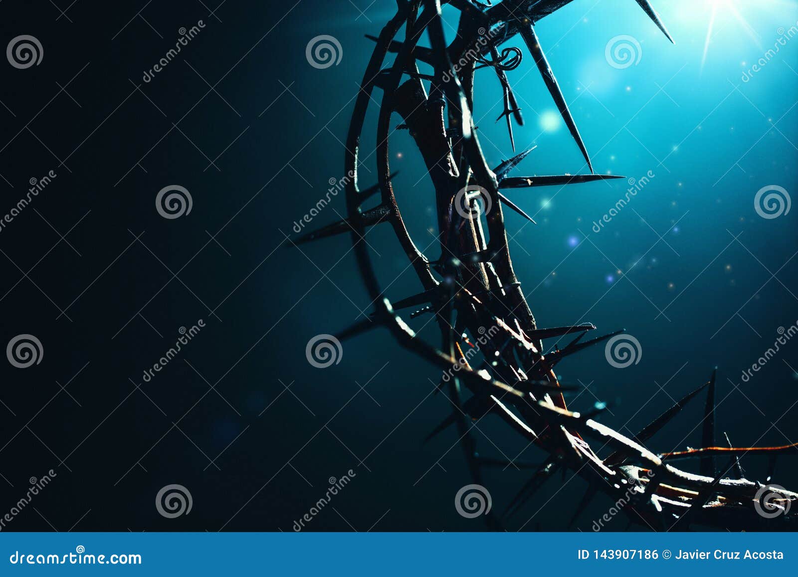 Divine Light Illuminating a Crown of Thorns Stock Photo - Image of ...