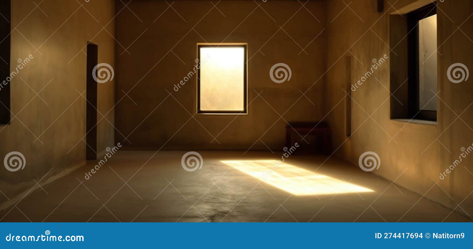Divine Light Illuminating a Desolate Room (AI Generated) Stock ...