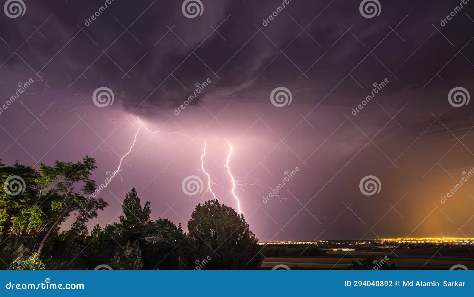 Divine lightnings stock illustration. Illustration of rainbow - 294040892