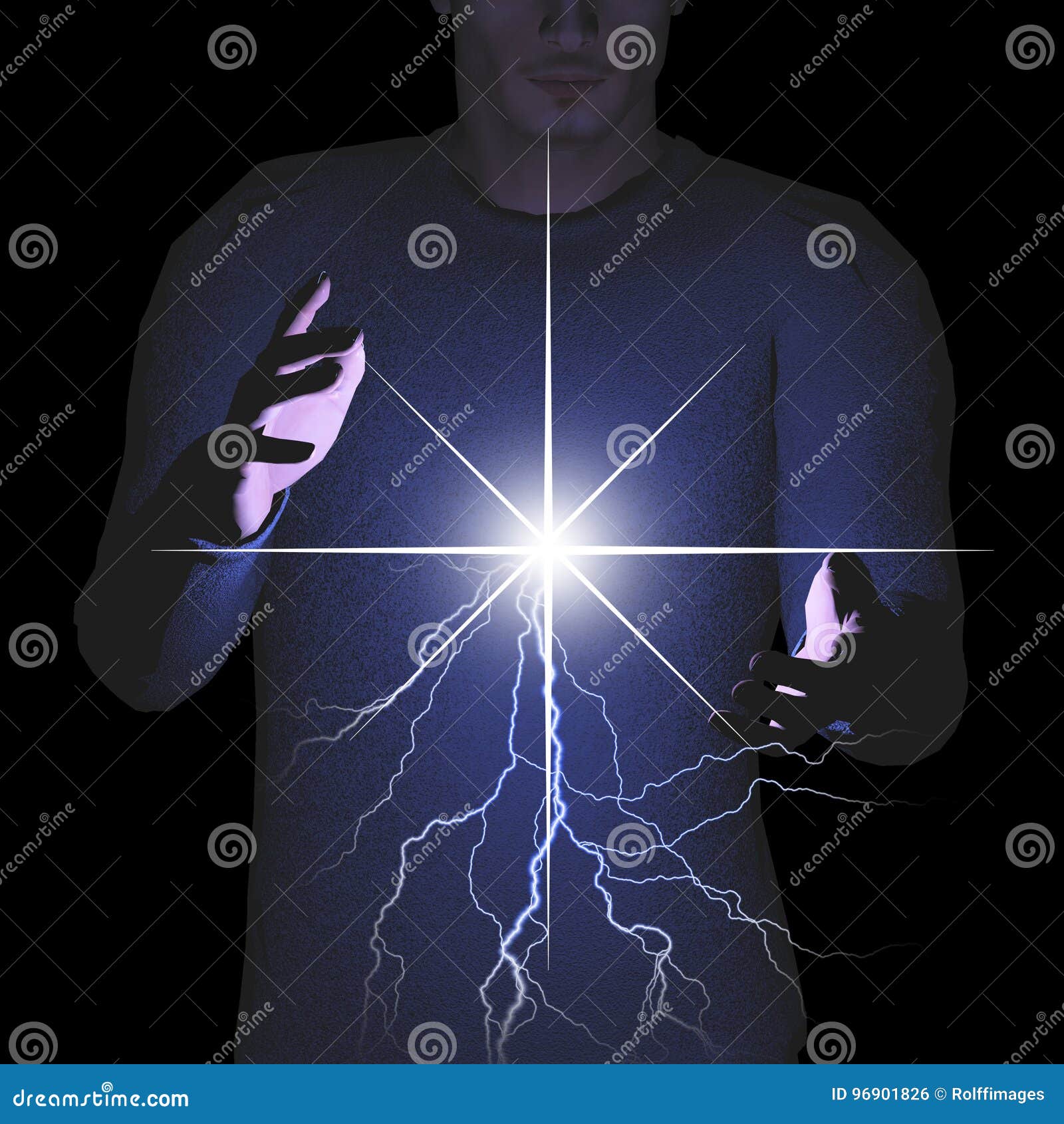 Hands With Spark Of Hope, The Light Of Faith, Orange Sunset Background ...