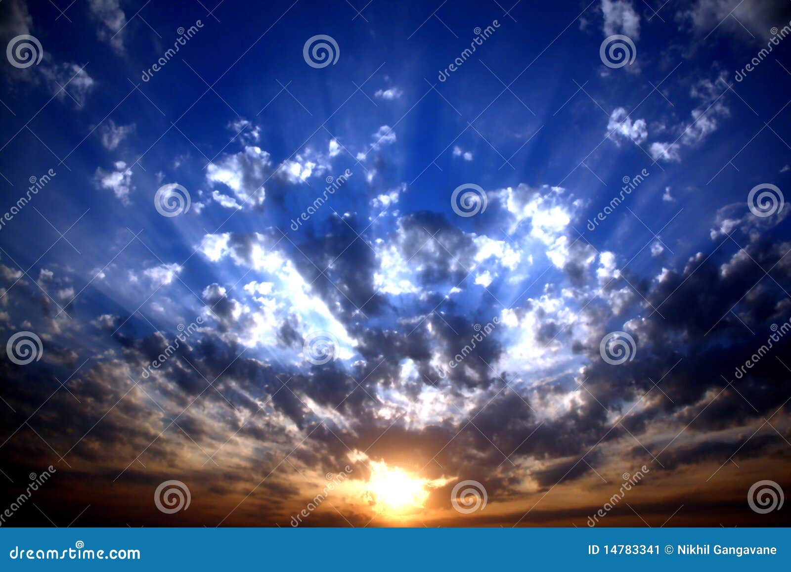 Divine Sunrise stock image. Image of sunlight, rays, scenery - 14783341
