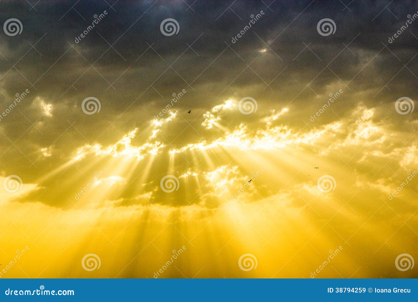 Divine Sunset with Sun Rays Stock Image - Image of easter, reach: 38794259