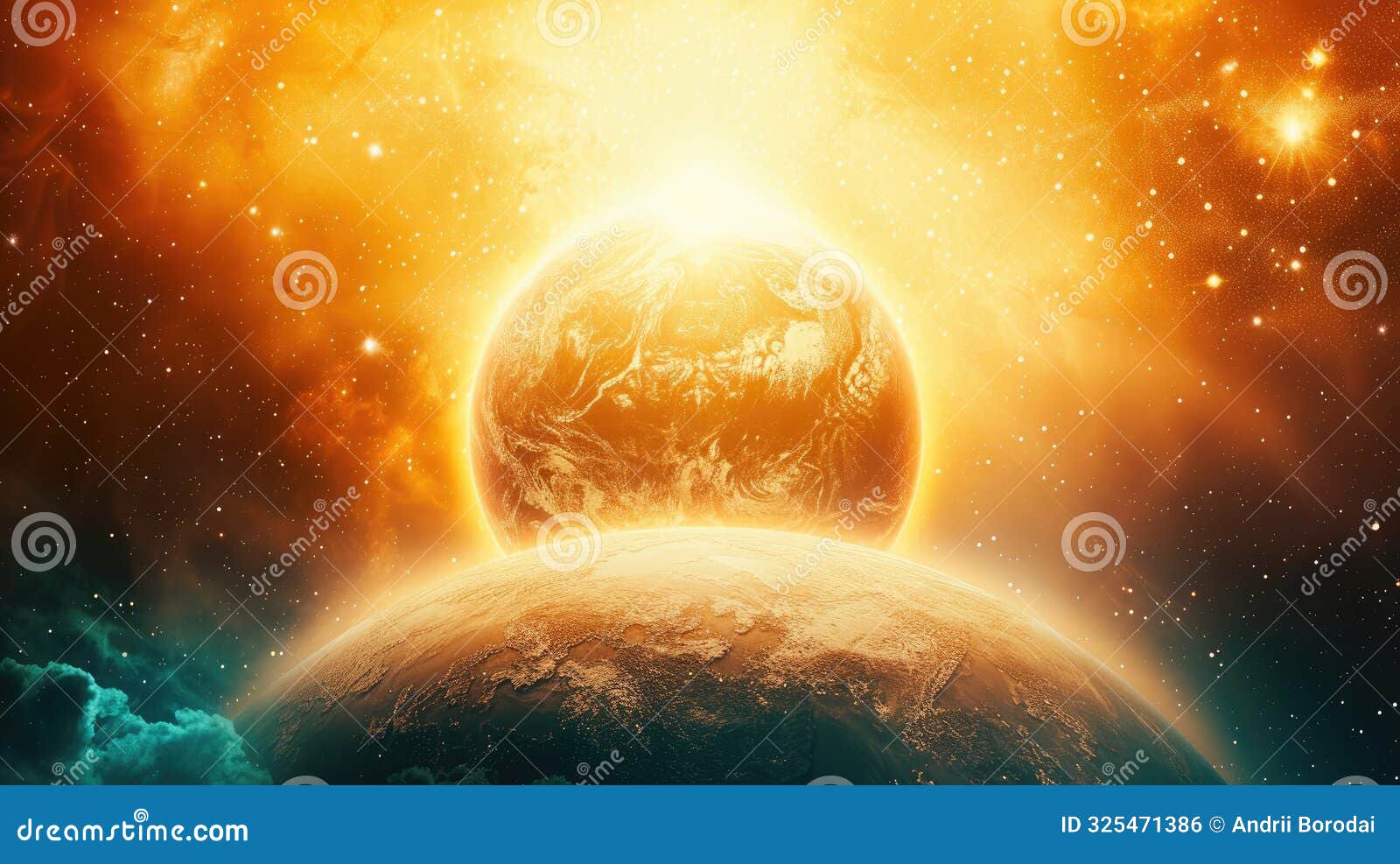Divine Throne: Illuminating Earth S Decay. Stock Illustration ...