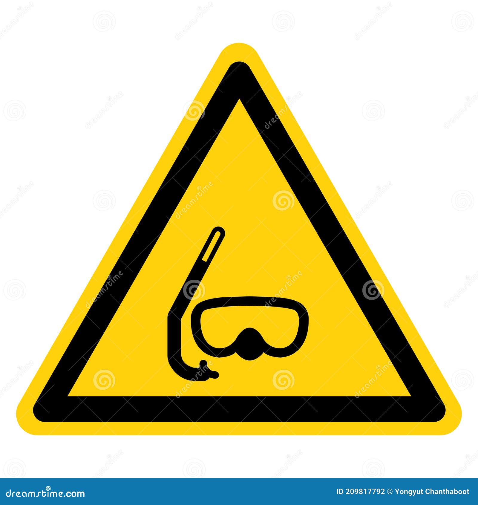 Diving Area Symbol Sign, Vector Illustration, Isolate on White ...