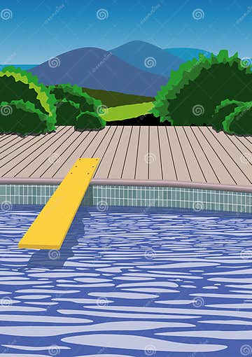 Diving Board stock illustration. Illustration of diving - 1303474