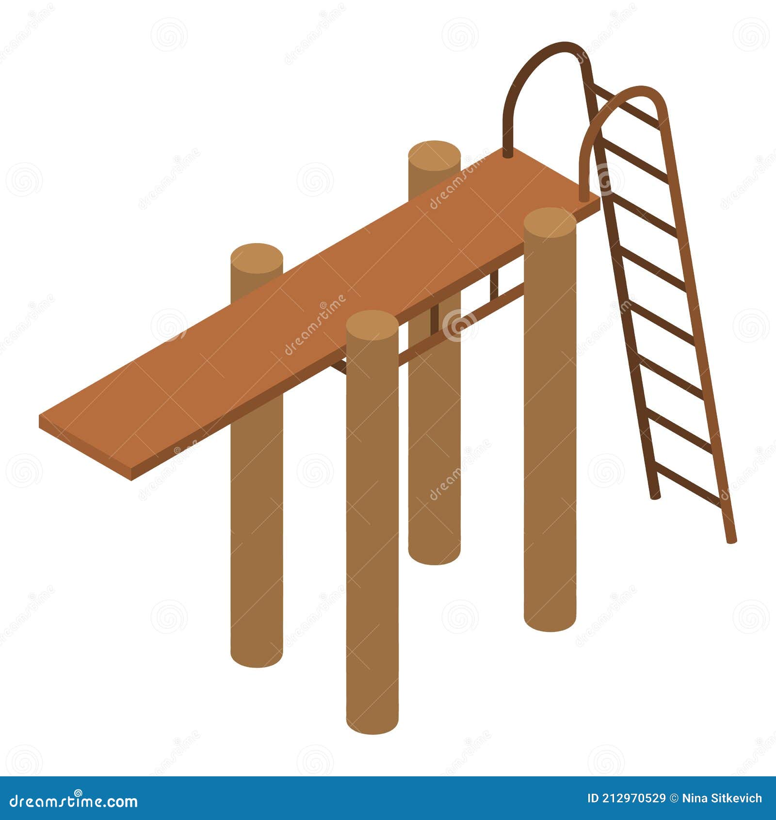 Diving Board Icon, Isometric Style Stock Vector - Illustration of ...