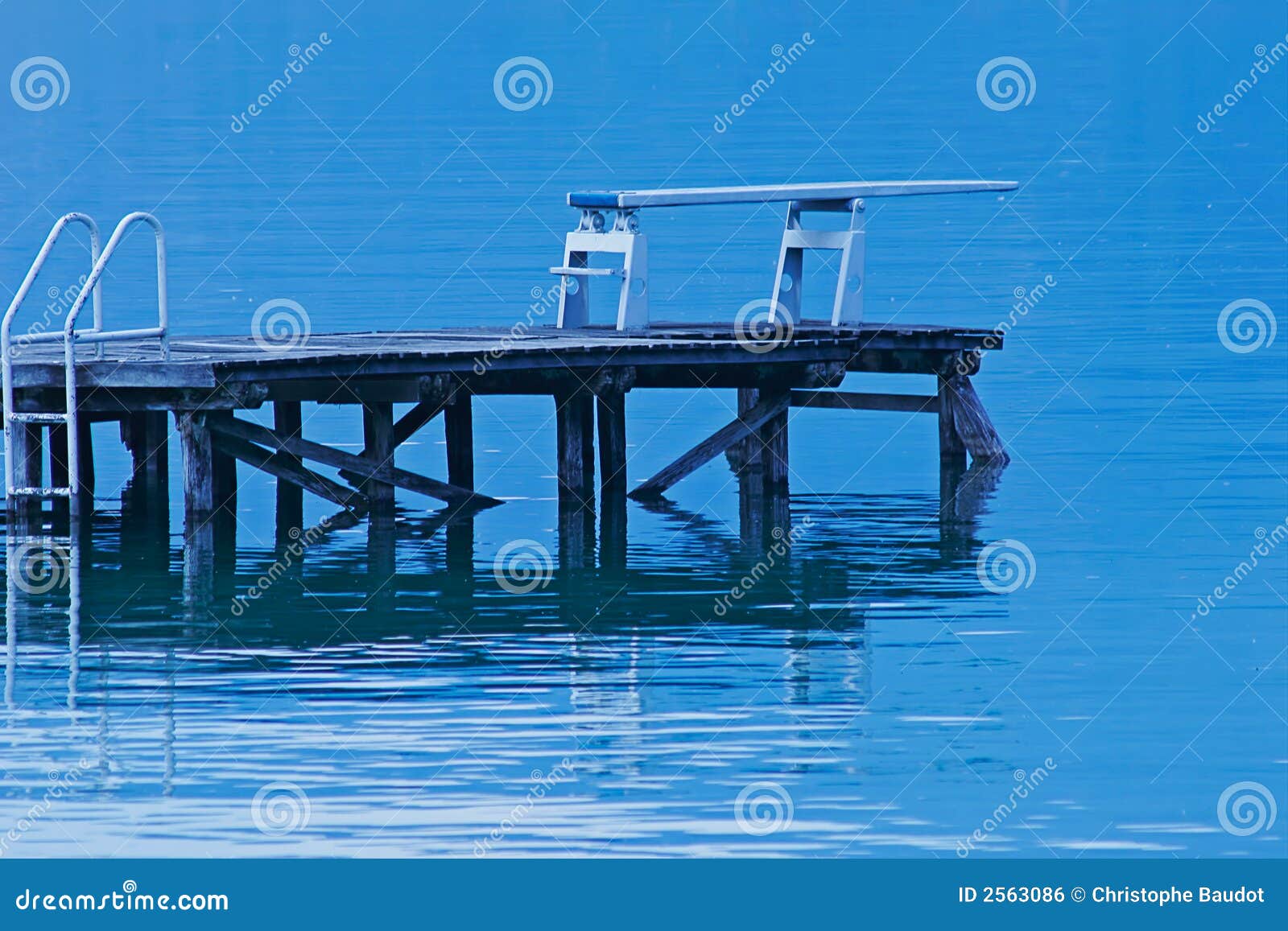 Diving board on a lake stock photo. Image of sports, plan - 2563086