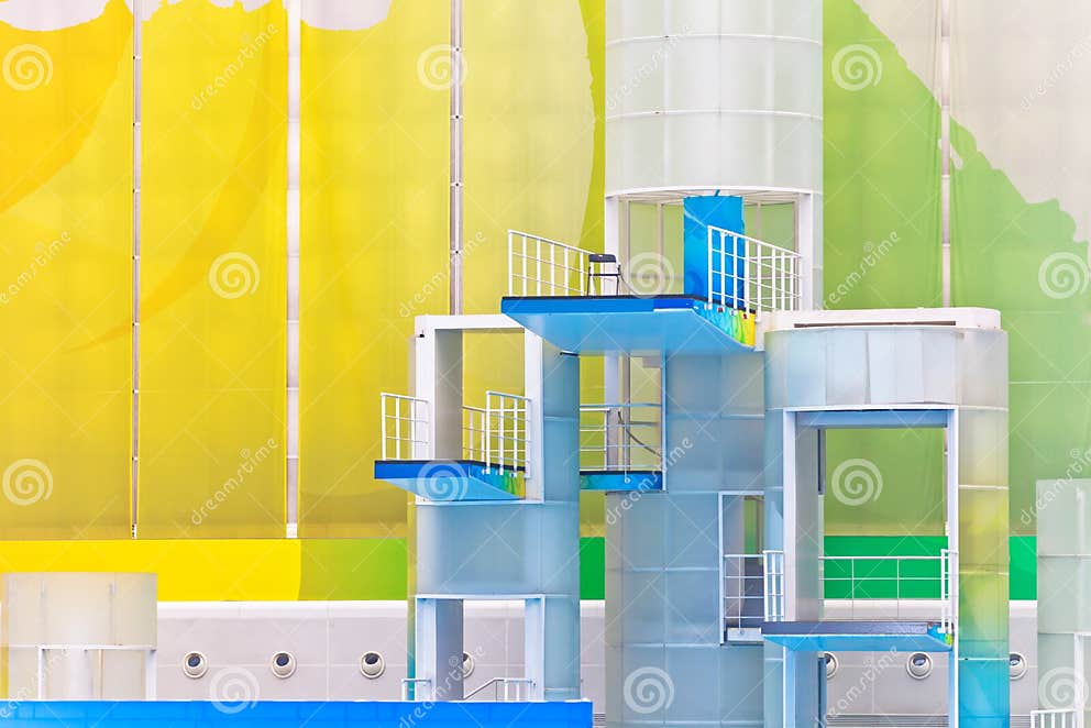 Diving board stock photo. Image of railing, horizon, healthy - 30129758