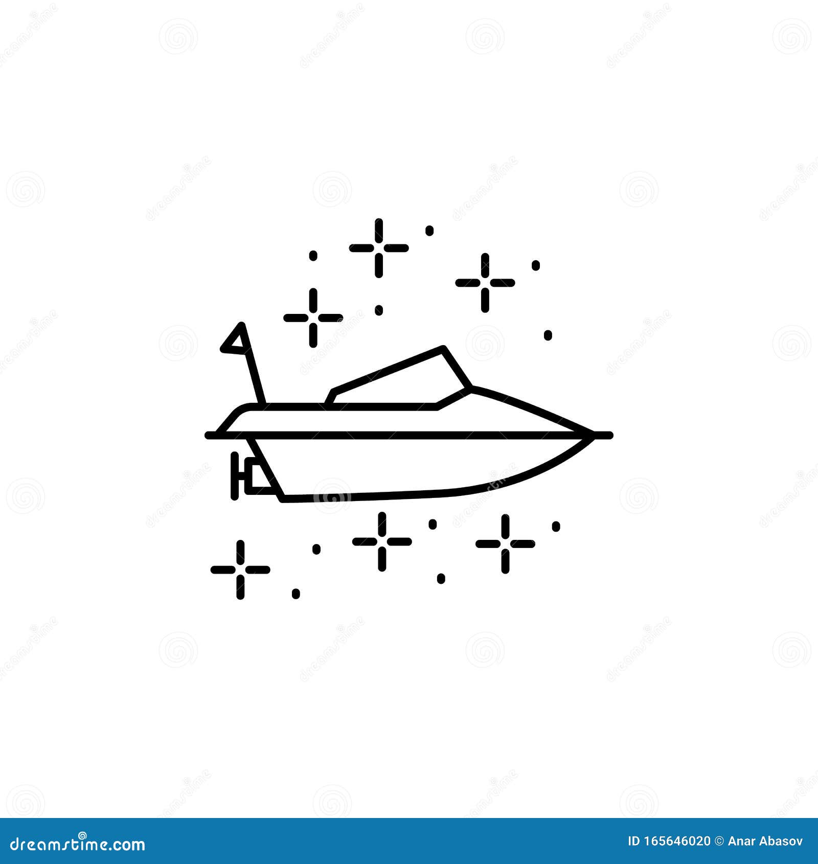 Diving Boat Icon. Element of Diving Icon Stock Illustration ...