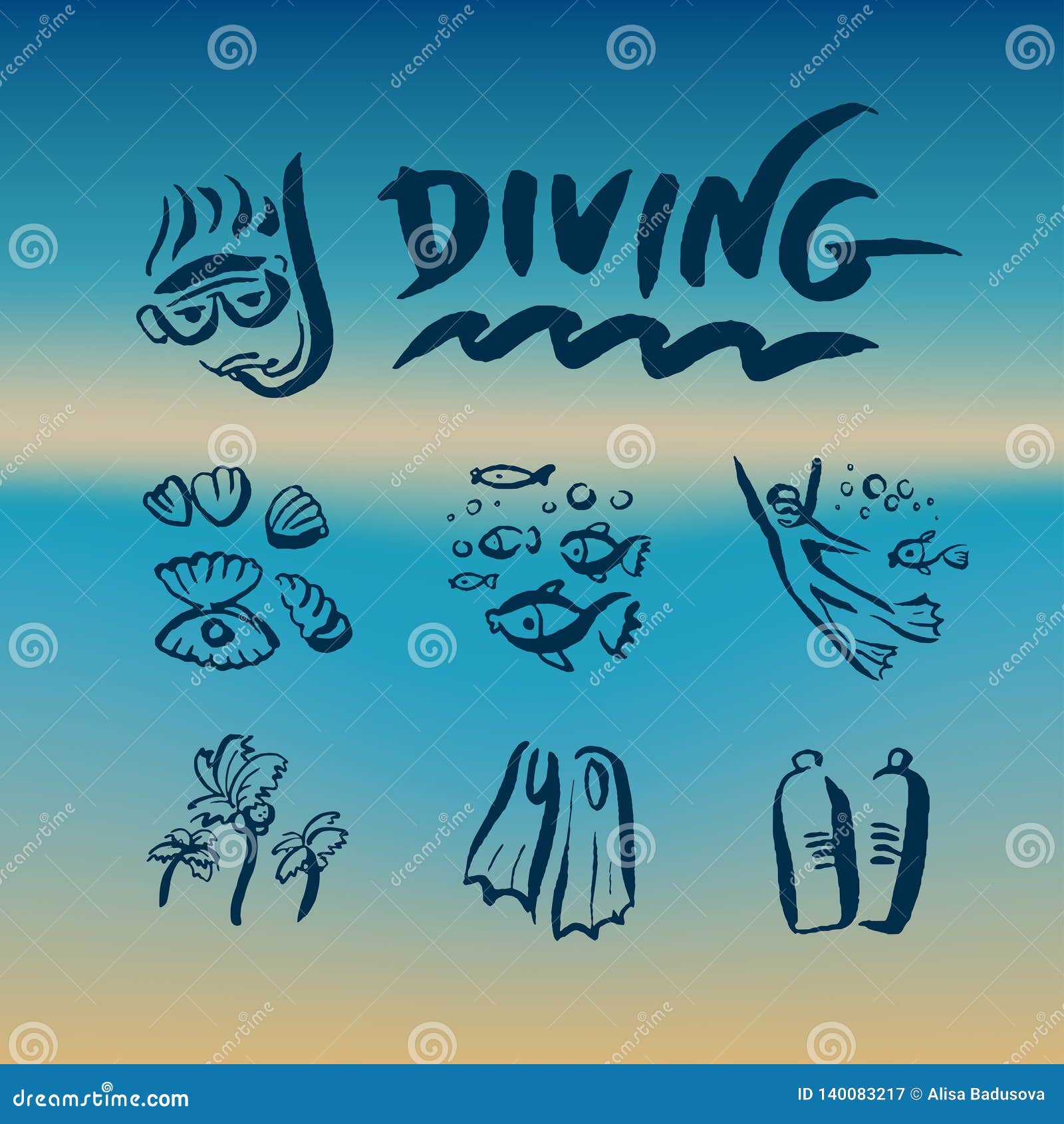 Diving Branding Identity Corporate Vector Logo Design Template Isolated ...