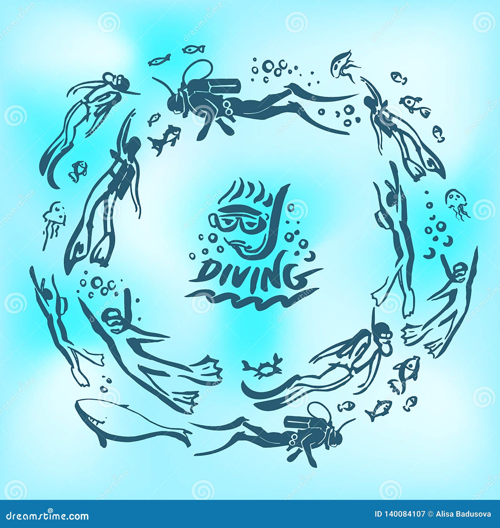 Diving Branding Identity Corporate Vector Logo Design Template Isolated ...