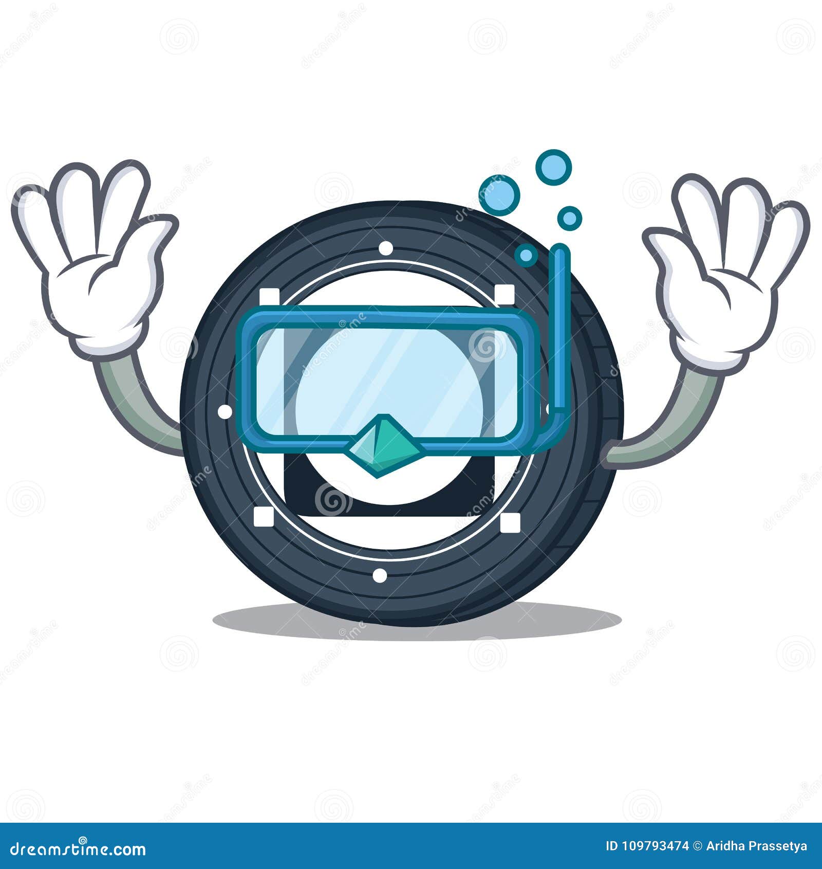 Diving Byteball Bytes Coin Character Cartoon Stock Vector ...