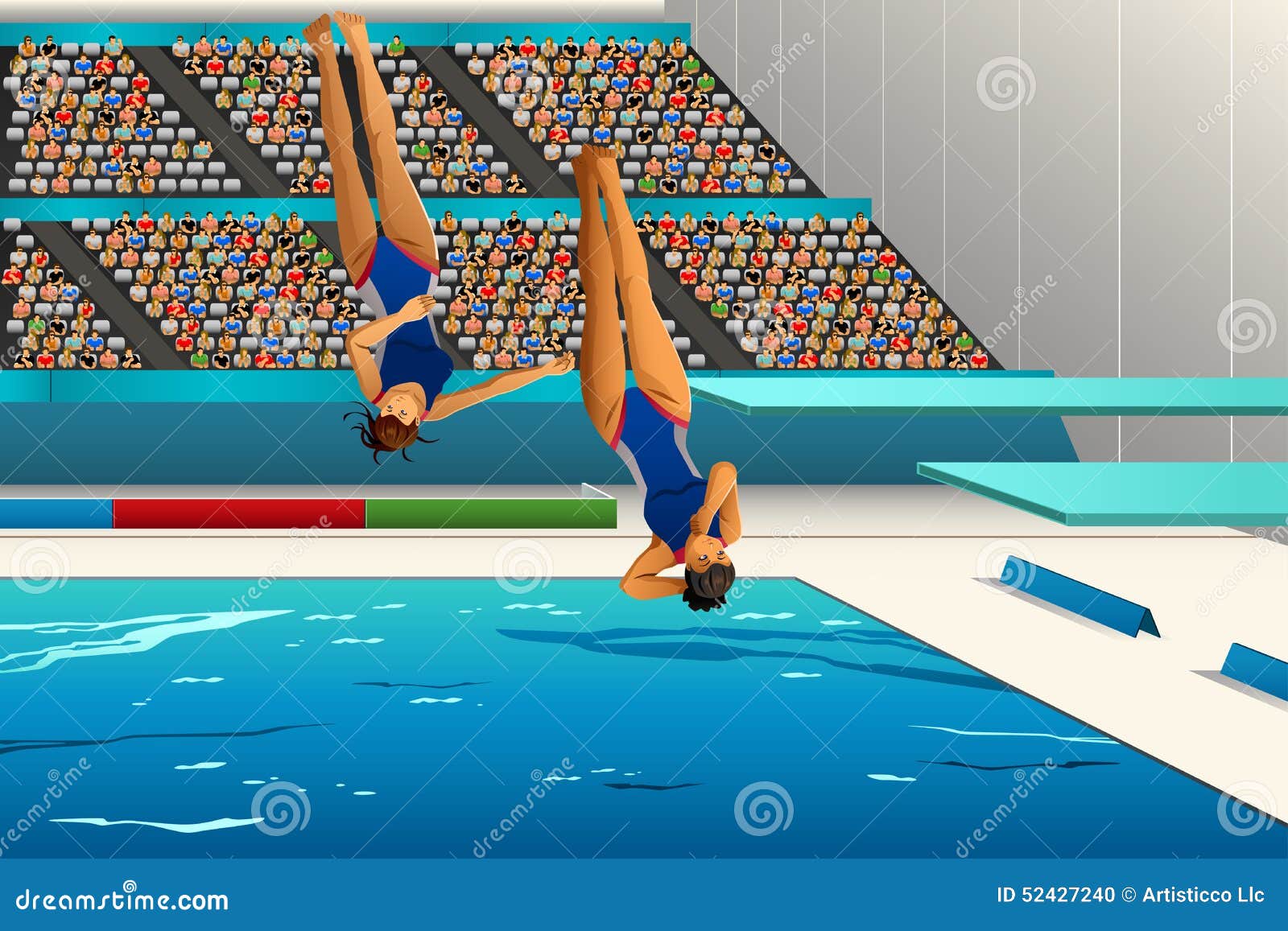 Diving competition stock vector. Illustration of sport - 52427240
