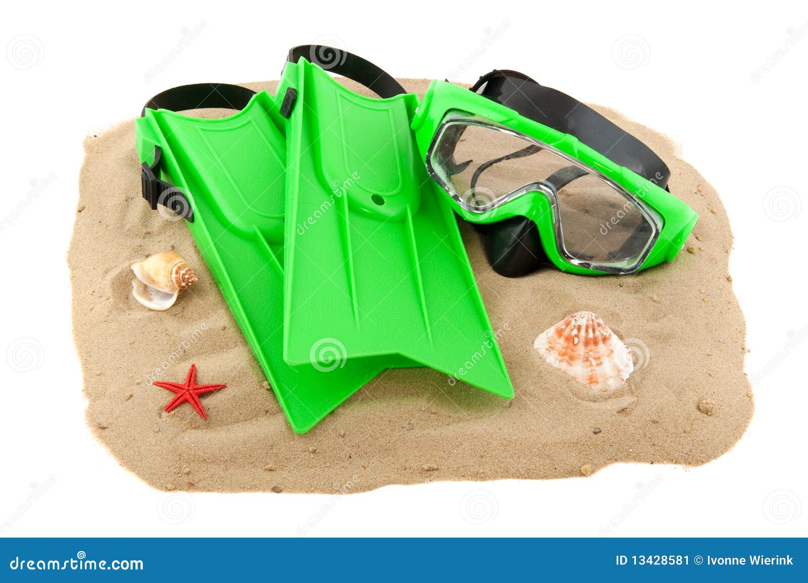 Diving Equipment on the Beach Stock Image - Image of summertime ...