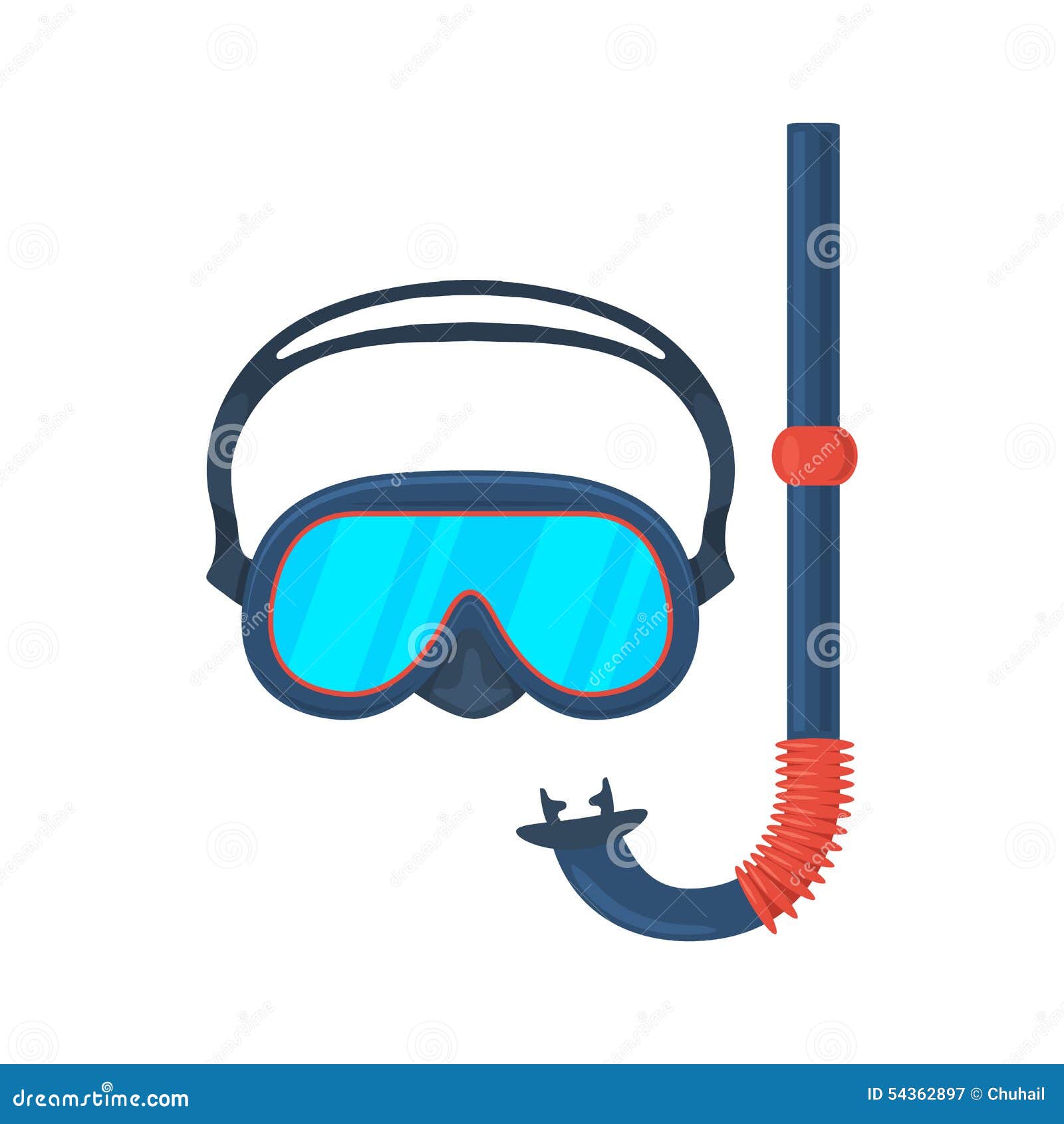 Diving goggles mask stock vector. Illustration of season - 54362897