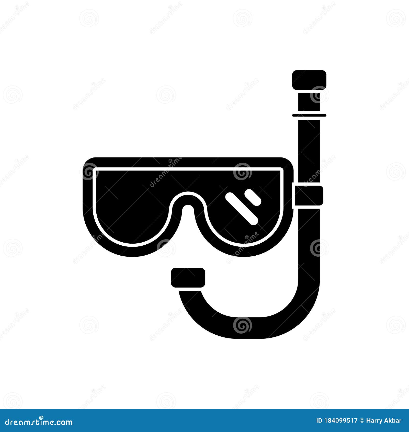 Diving googles icon stock vector. Illustration of activity - 184099517