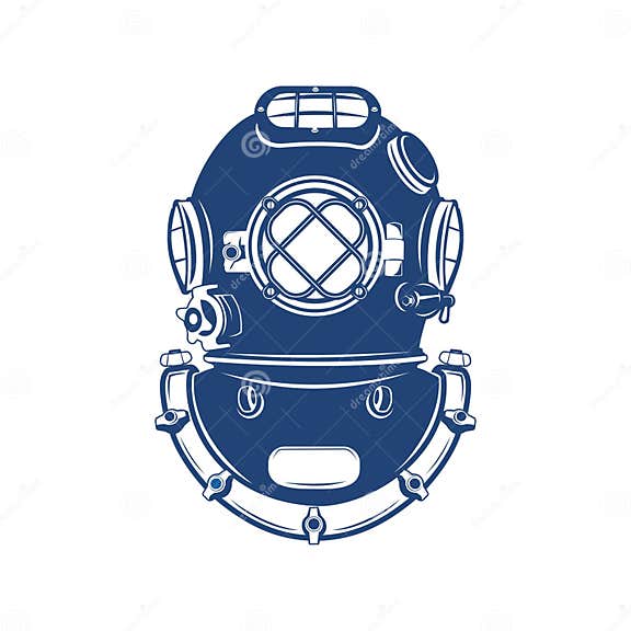Diving Helmet Perfect for Logos or Screen Printing and Stickers Stock ...