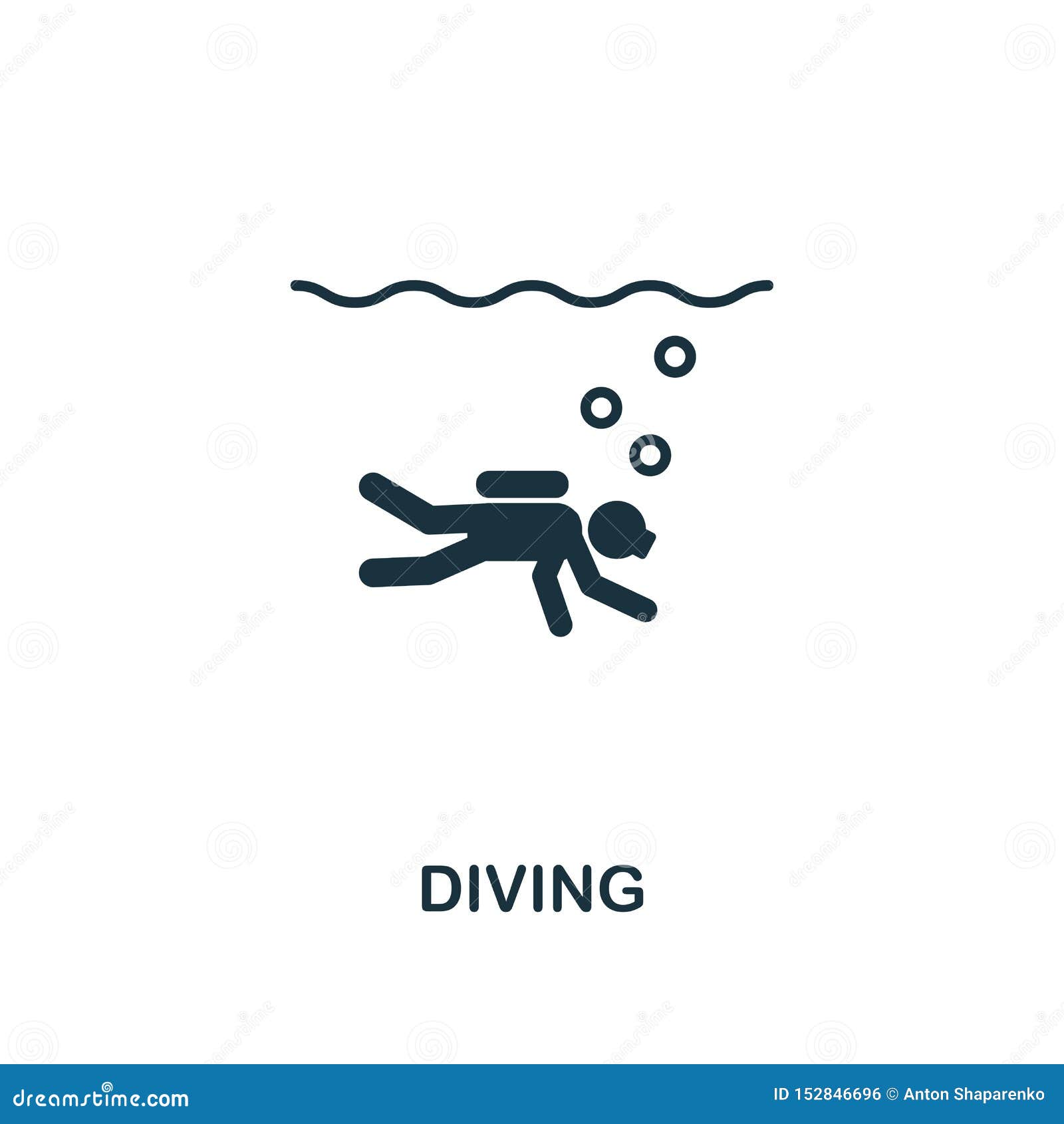 Diving Icon. Creative Element Design from Tourism Icons Collection ...