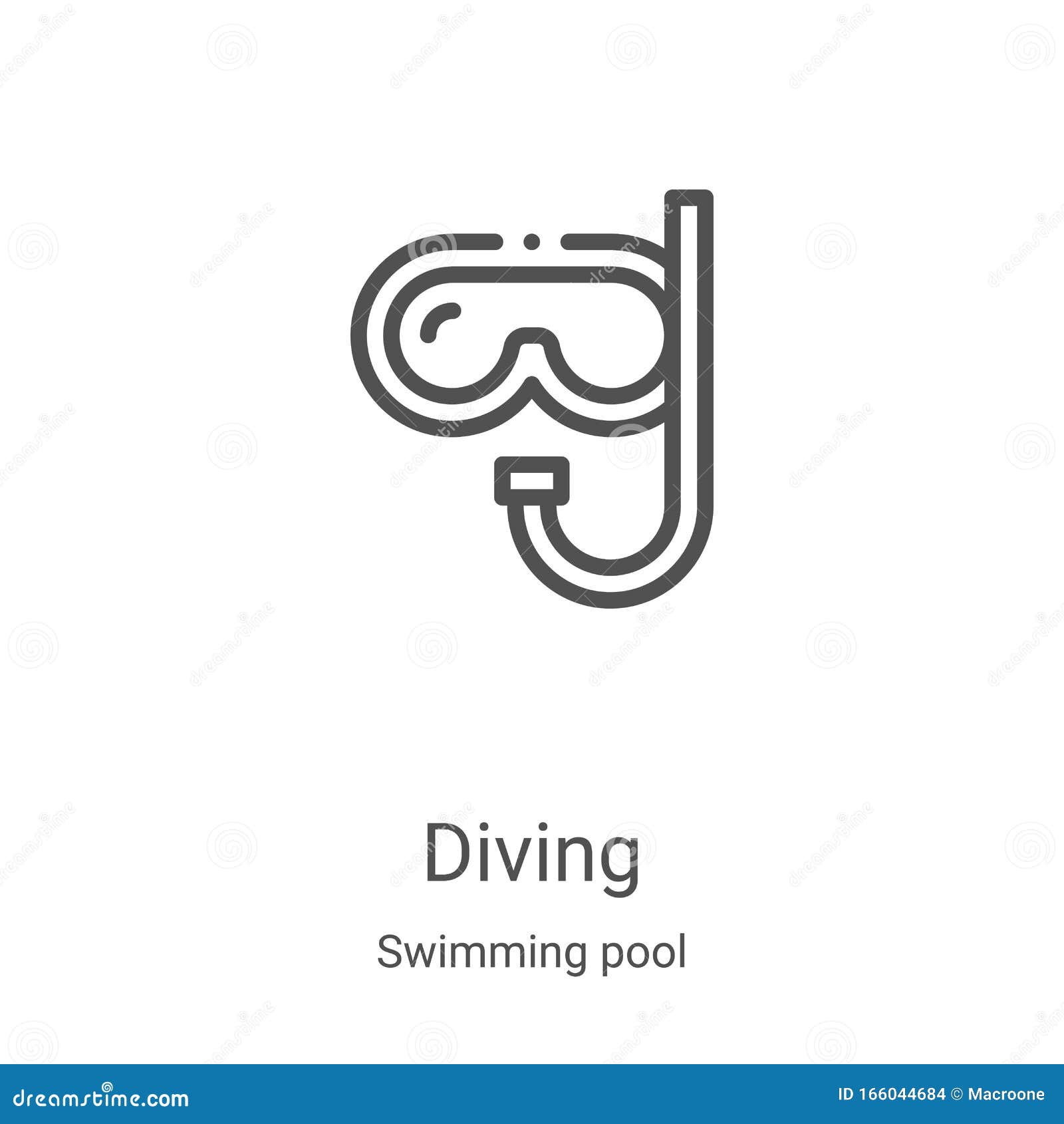 Diving Icon Vector from Swimming Pool Collection. Thin Line Diving ...