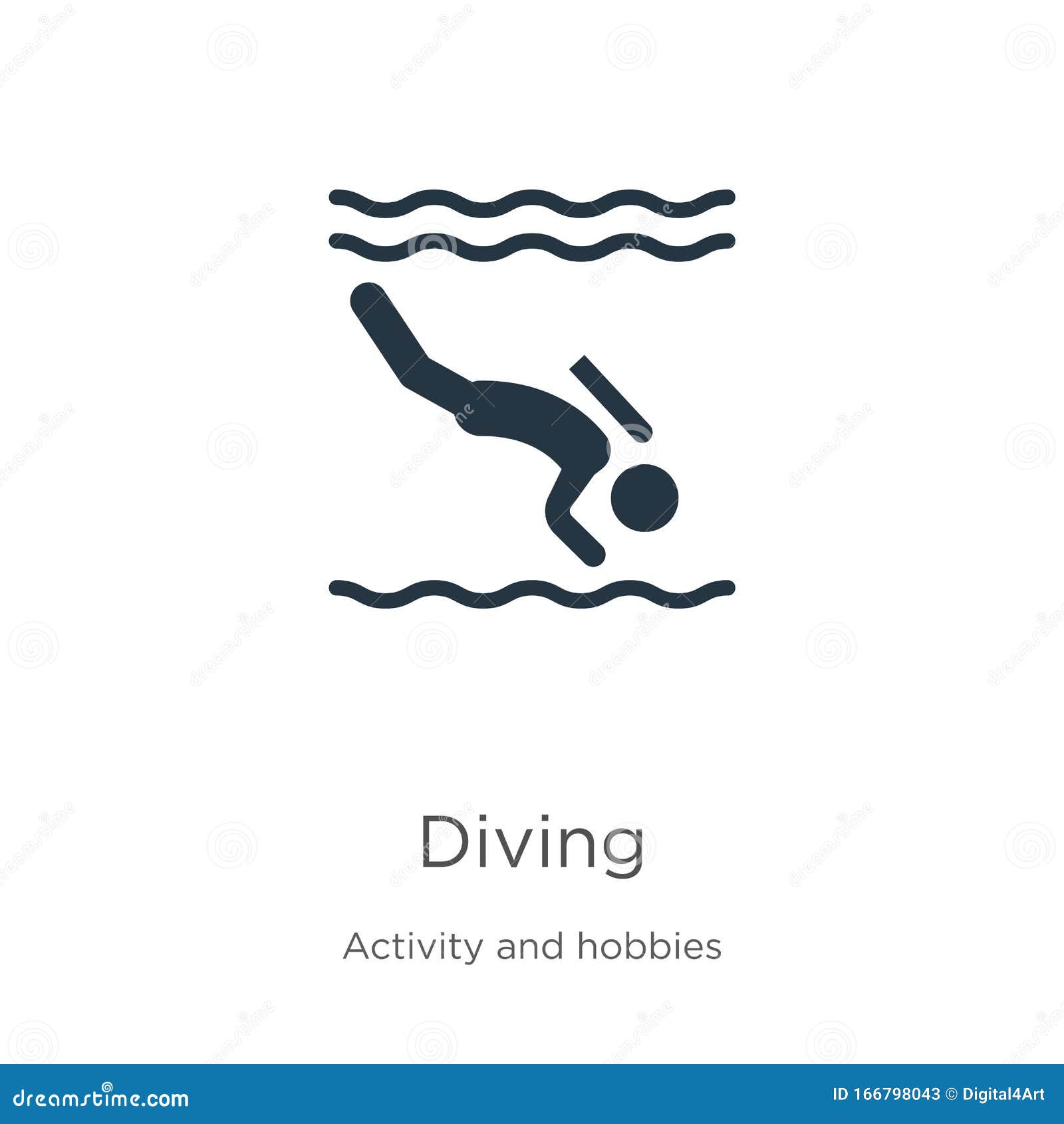 Diving Icon Vector. Trendy Flat Diving Icon from Activities Collection ...