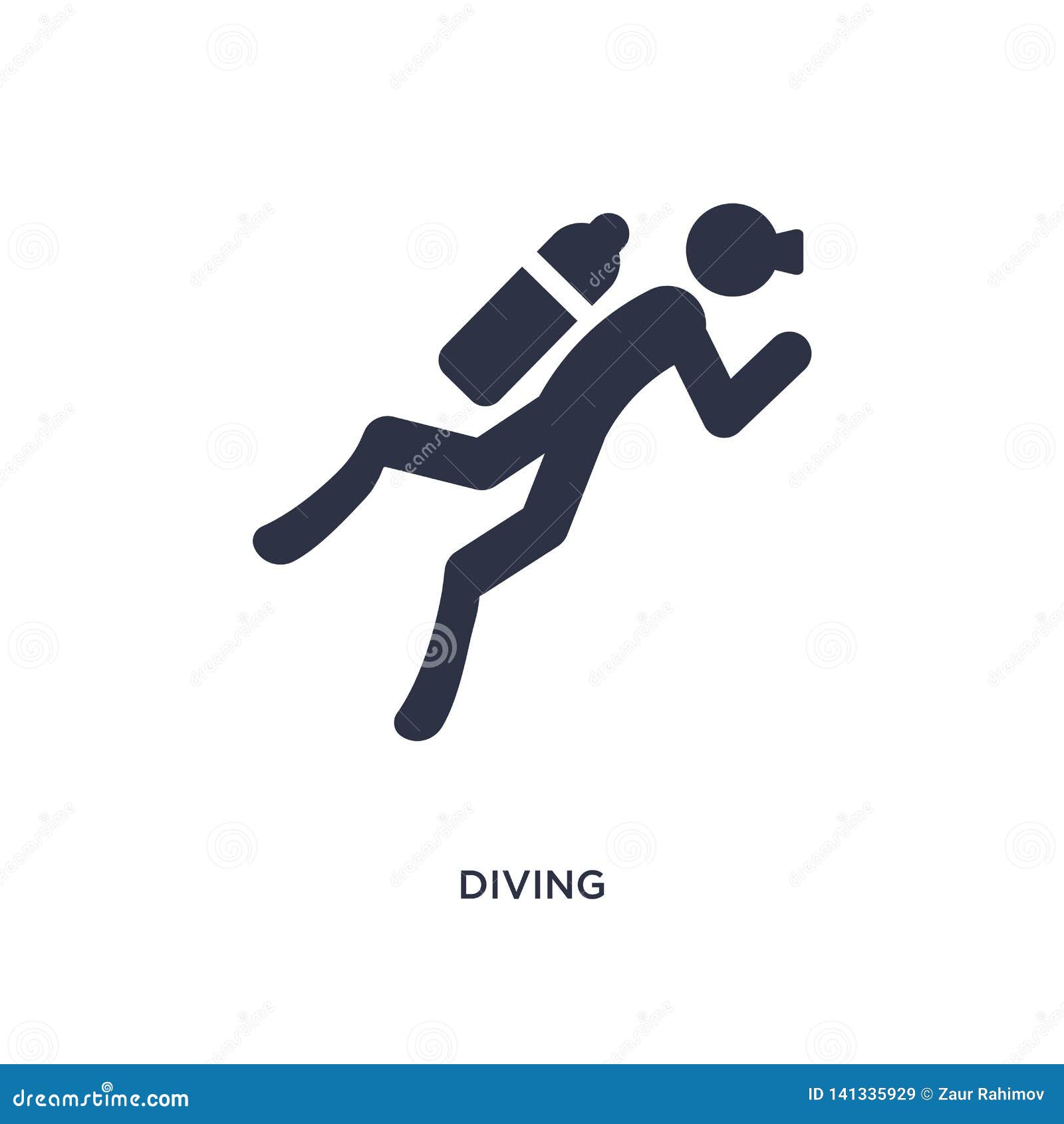 Diving Icon On White Background. Simple Element Illustration From ...