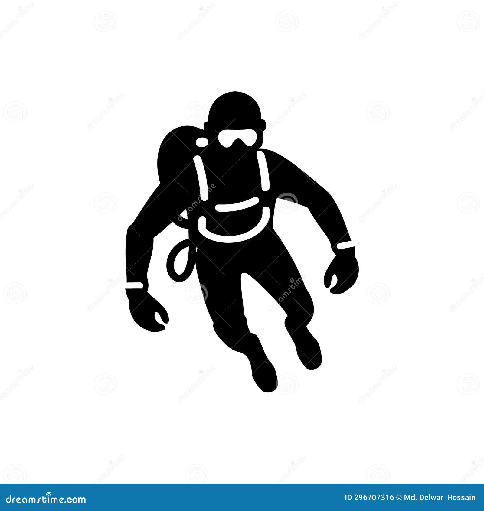 Diving Icon stock vector. Illustration of jump, sport - 296707316