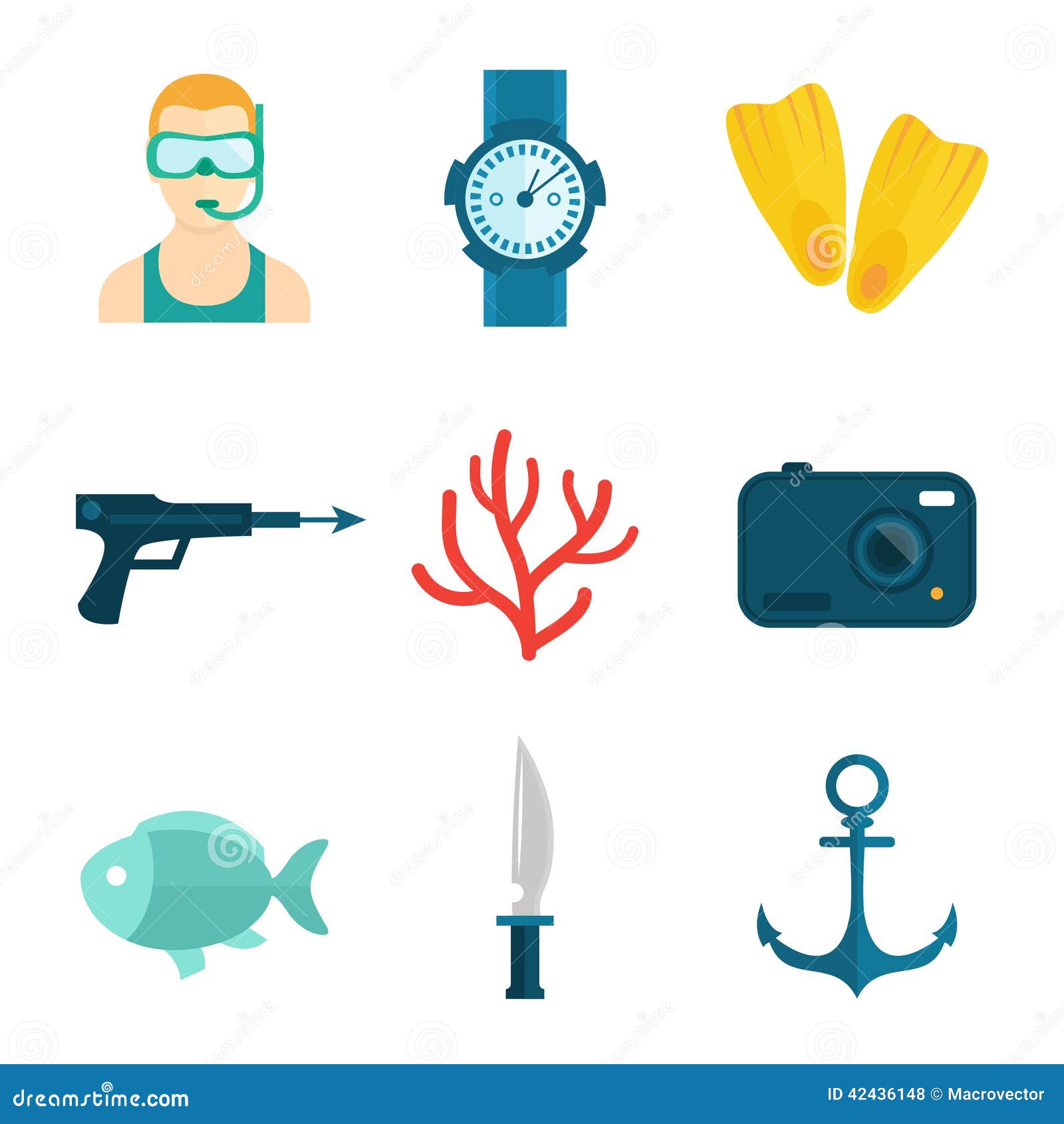 Diving Flipper Cartoon Vector | CartoonDealer.com #75053399