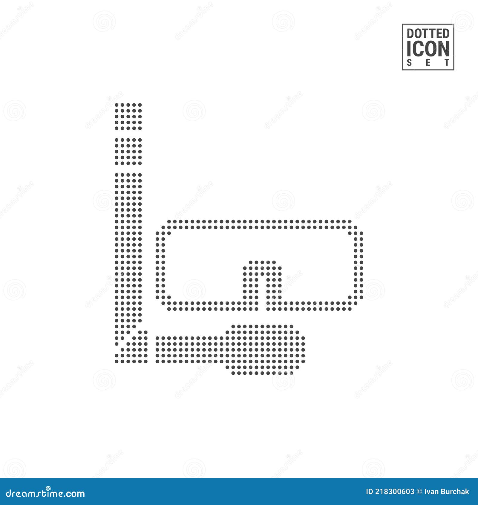 Diving Mask Dot Pattern Icon. Dive Mask and Snorkel Dotted Icon ...