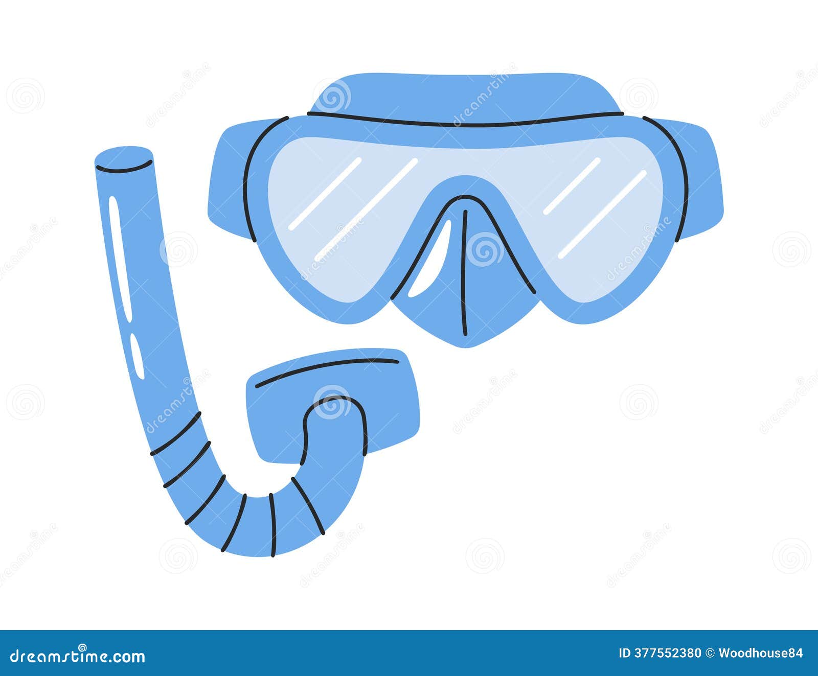 Set Diving Mask And Snorkel, Gauge Scale, And Whale Tail Ocean Wave On ...