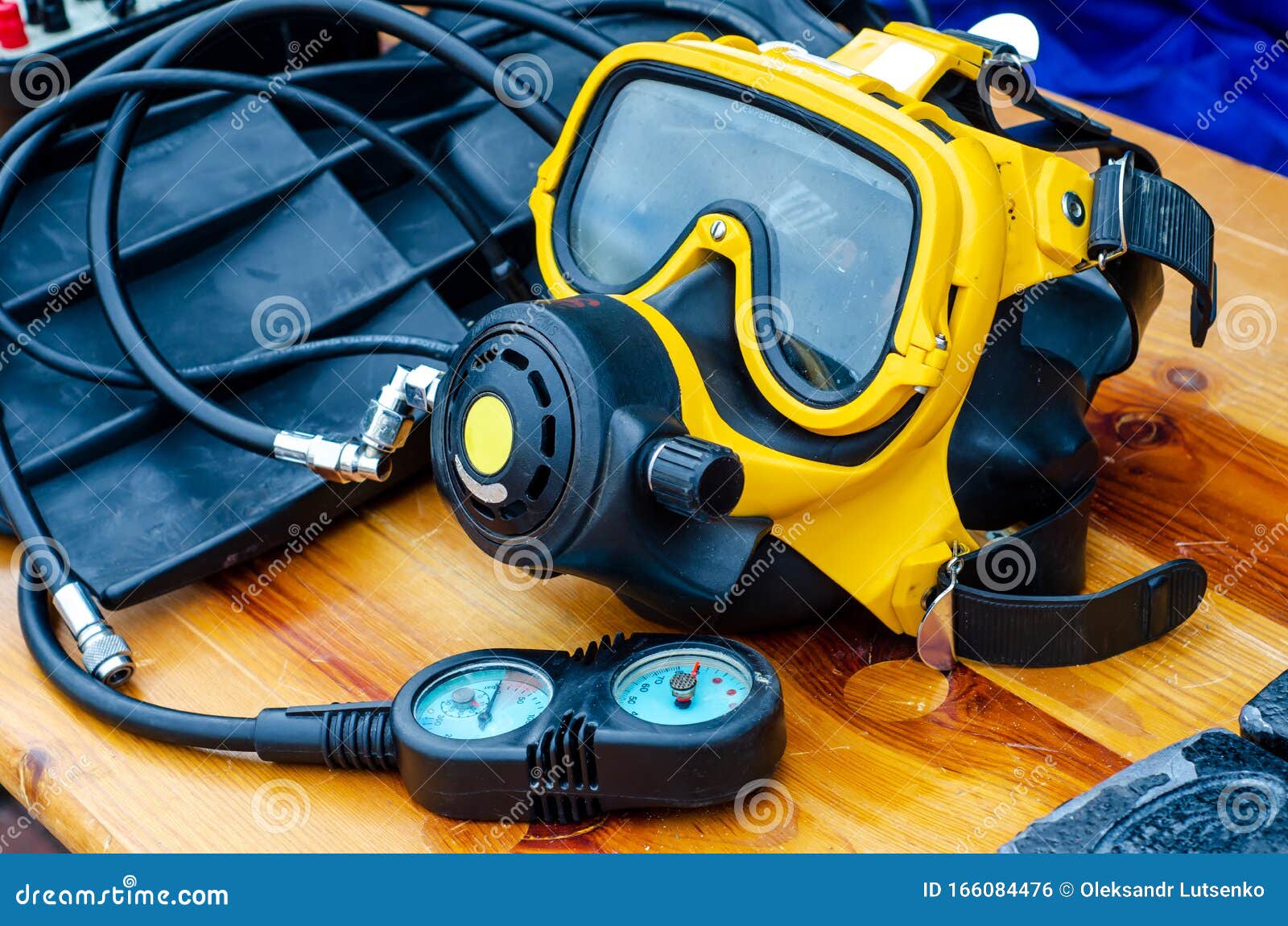 Diving Mask with Diving Regulator Stock Photo - Image of prepared ...