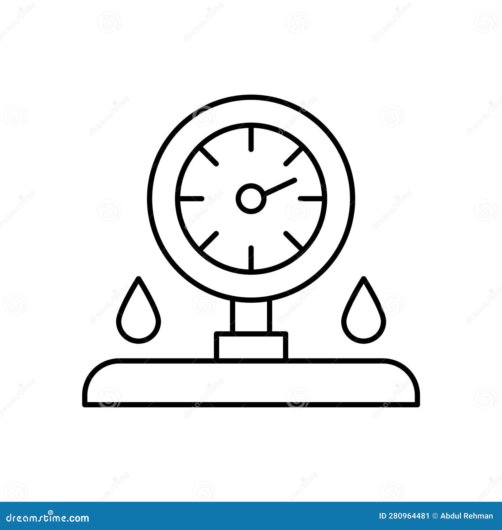 Diving Meter Outline Vector Icon that Can Easily Edit or Modify. Stock ...