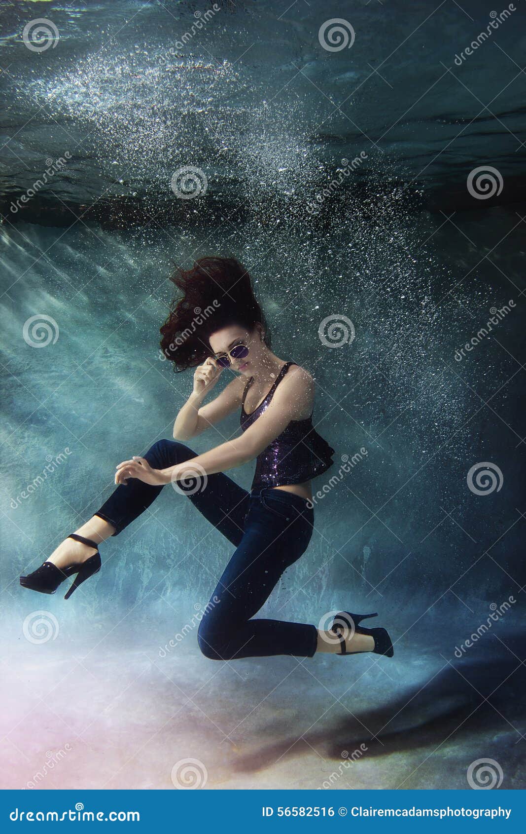 Diving Model stock photo. Image of hair, summer, cute - 56582516