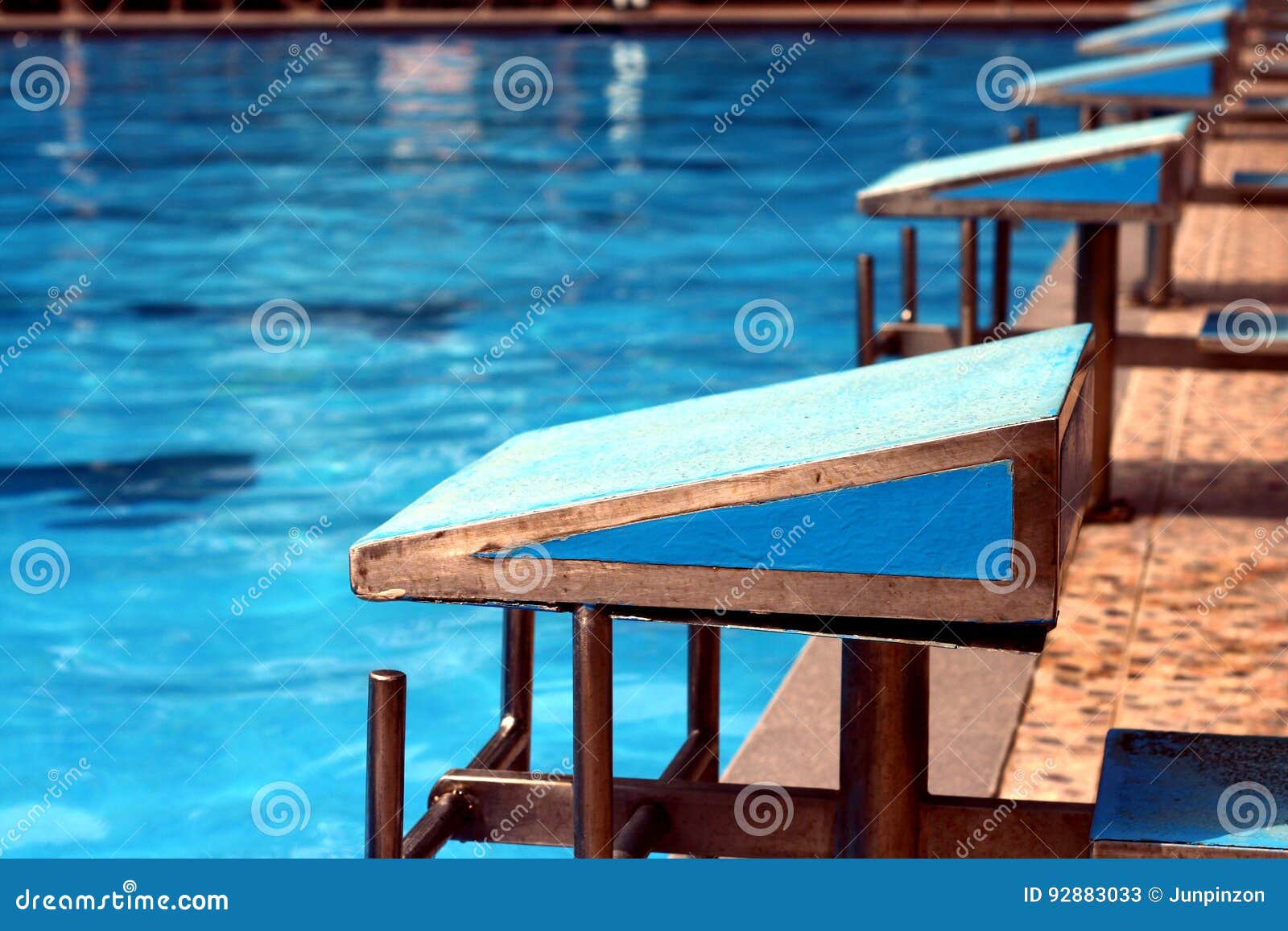 Diving Platforms at a Swimming Pool Stock Image - Image of float ...
