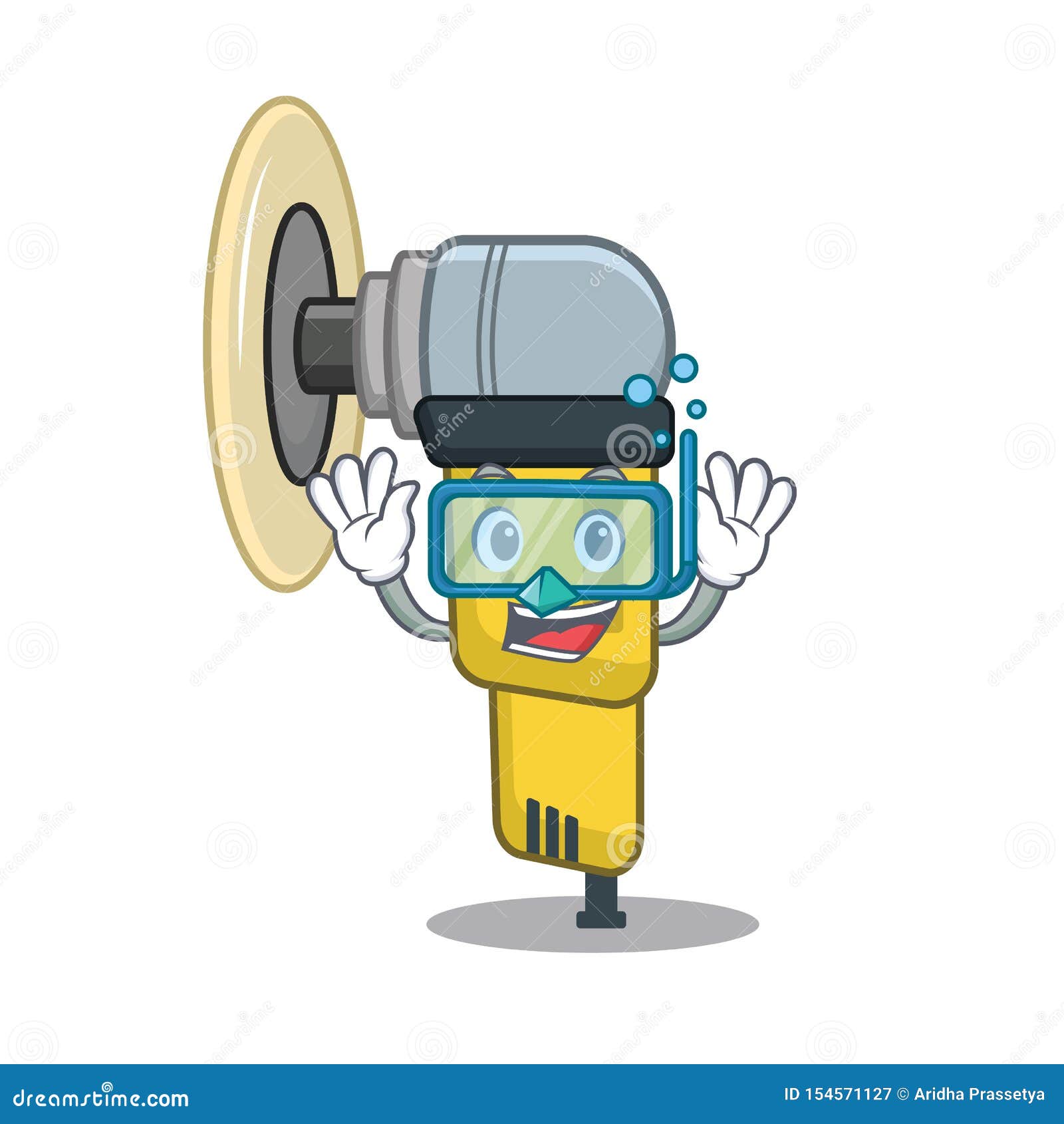 Diving Pneumatic Sander in a Cartoon Drawer Stock Vector - Illustration ...