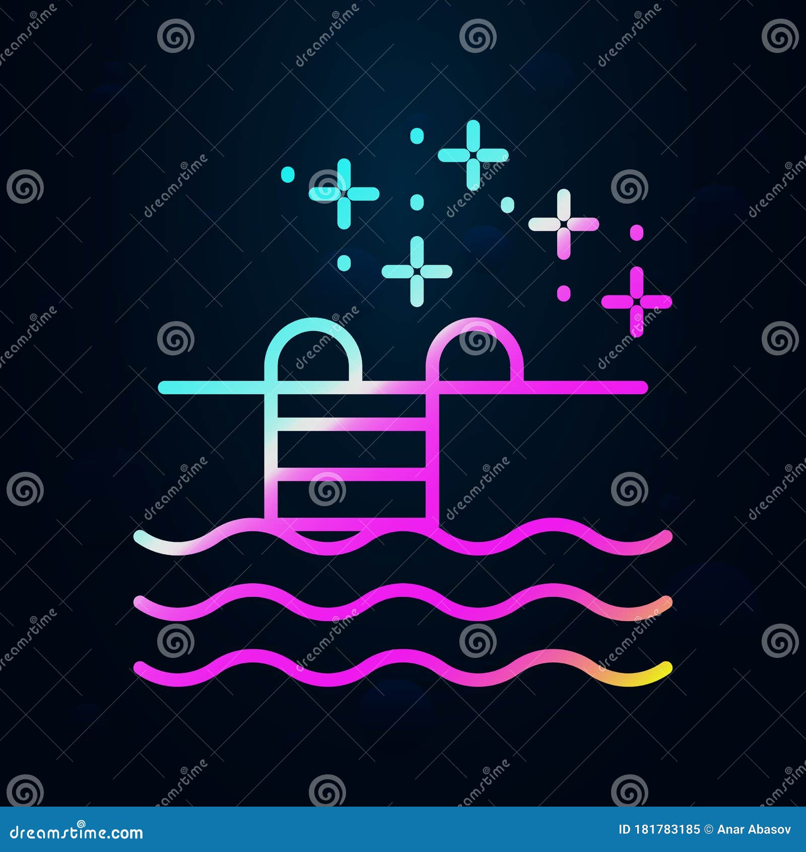 Diving Into Pool Phases Jumping. Vector | CartoonDealer.com #80592351