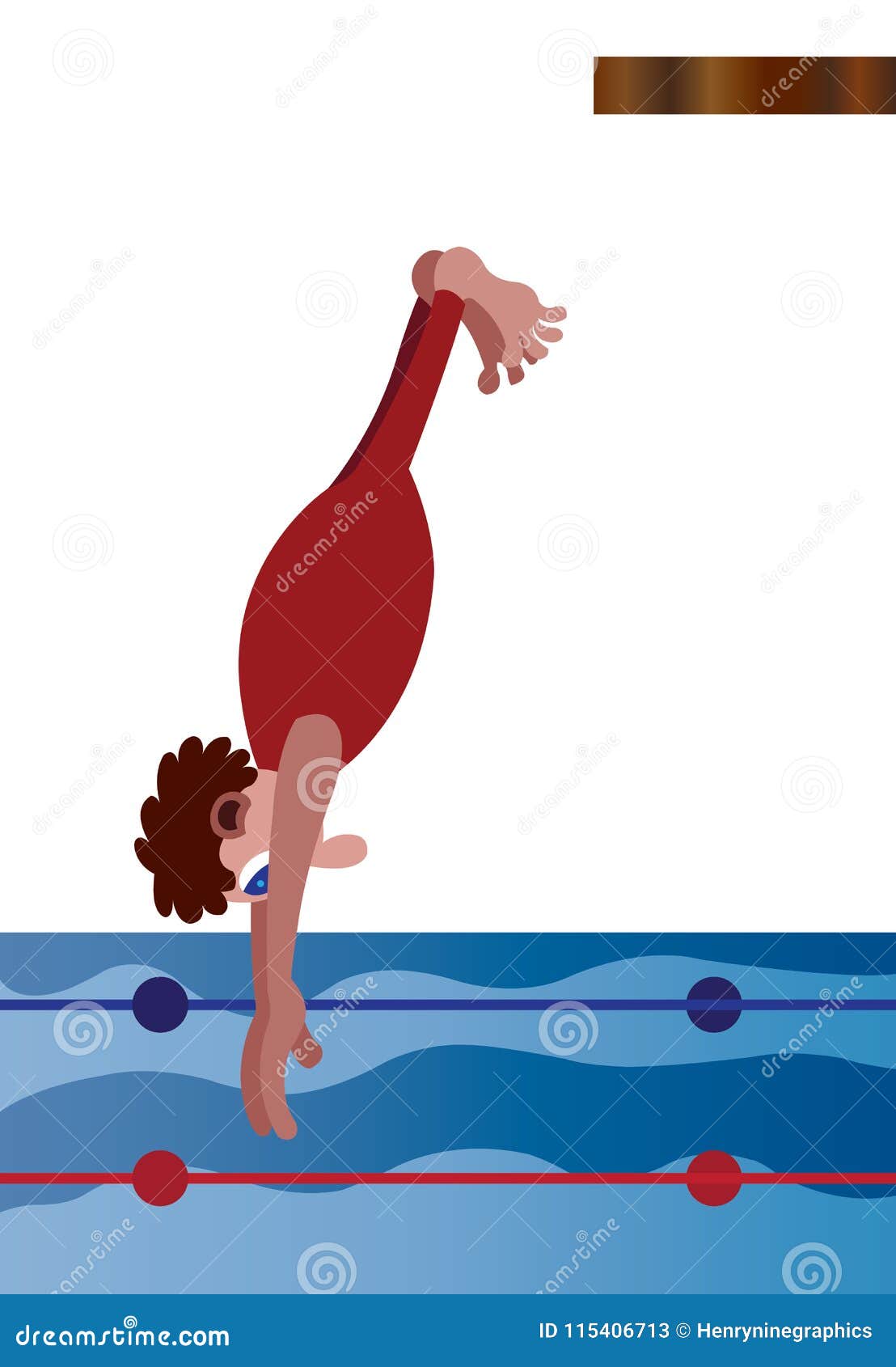 Diving into the pool stock vector. Illustration of spring - 115406713