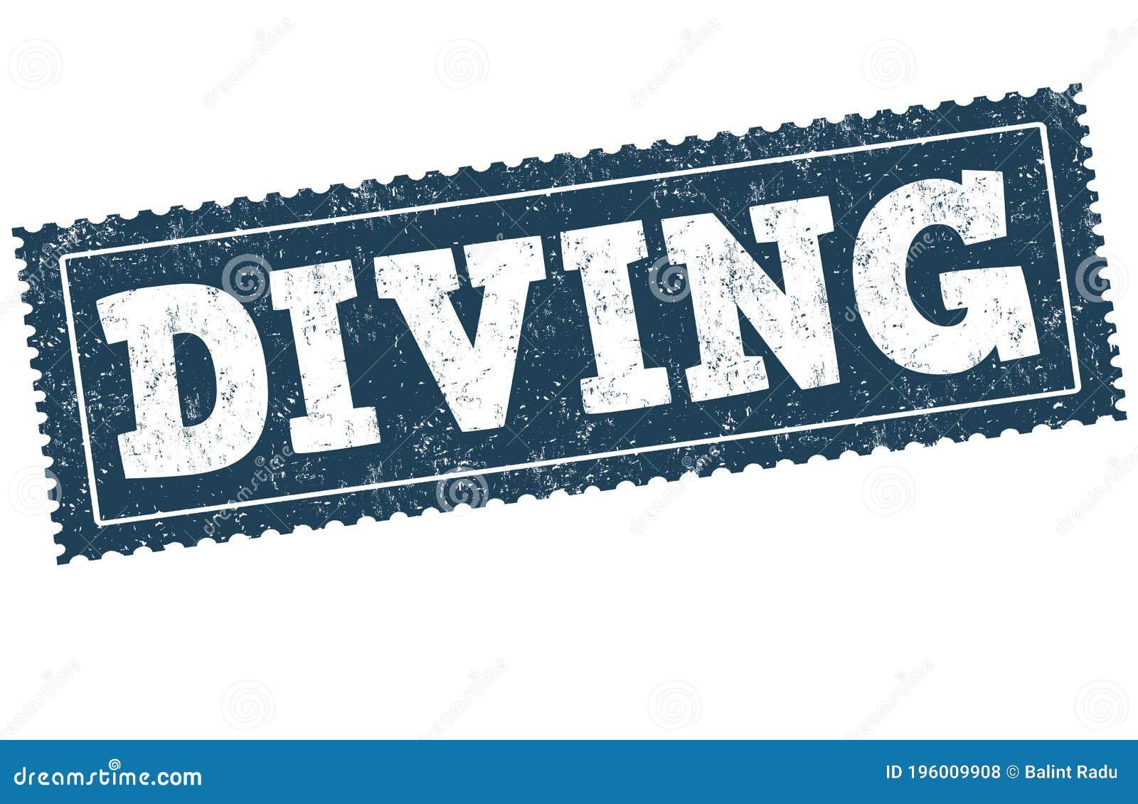 Diving sign or stamp stock vector. Illustration of deep - 196009908
