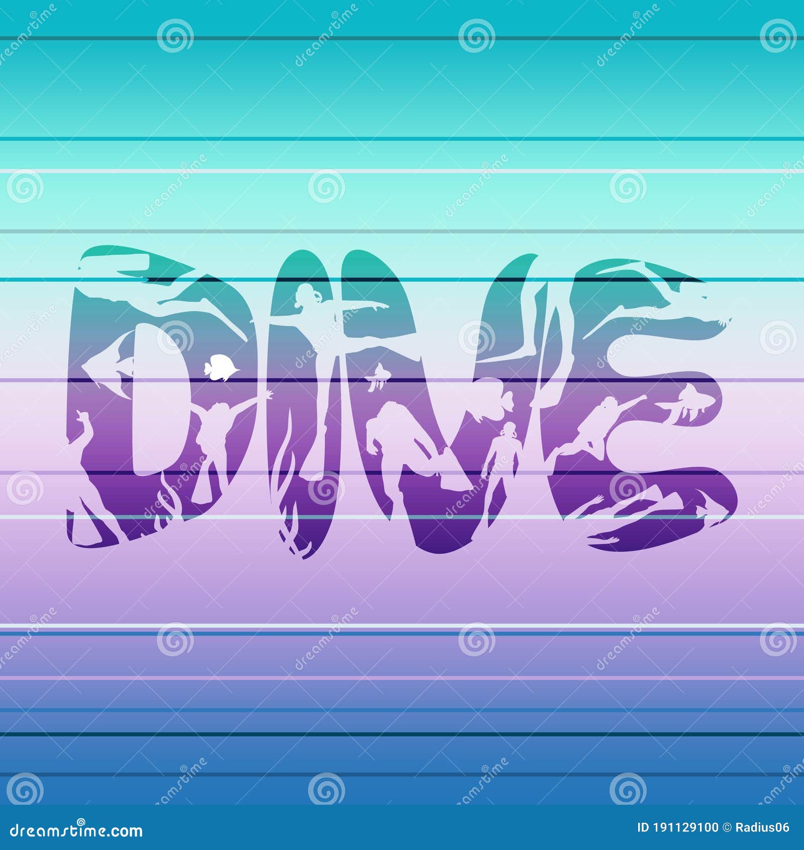 Diving sport concept stock vector. Illustration of activity - 191129100