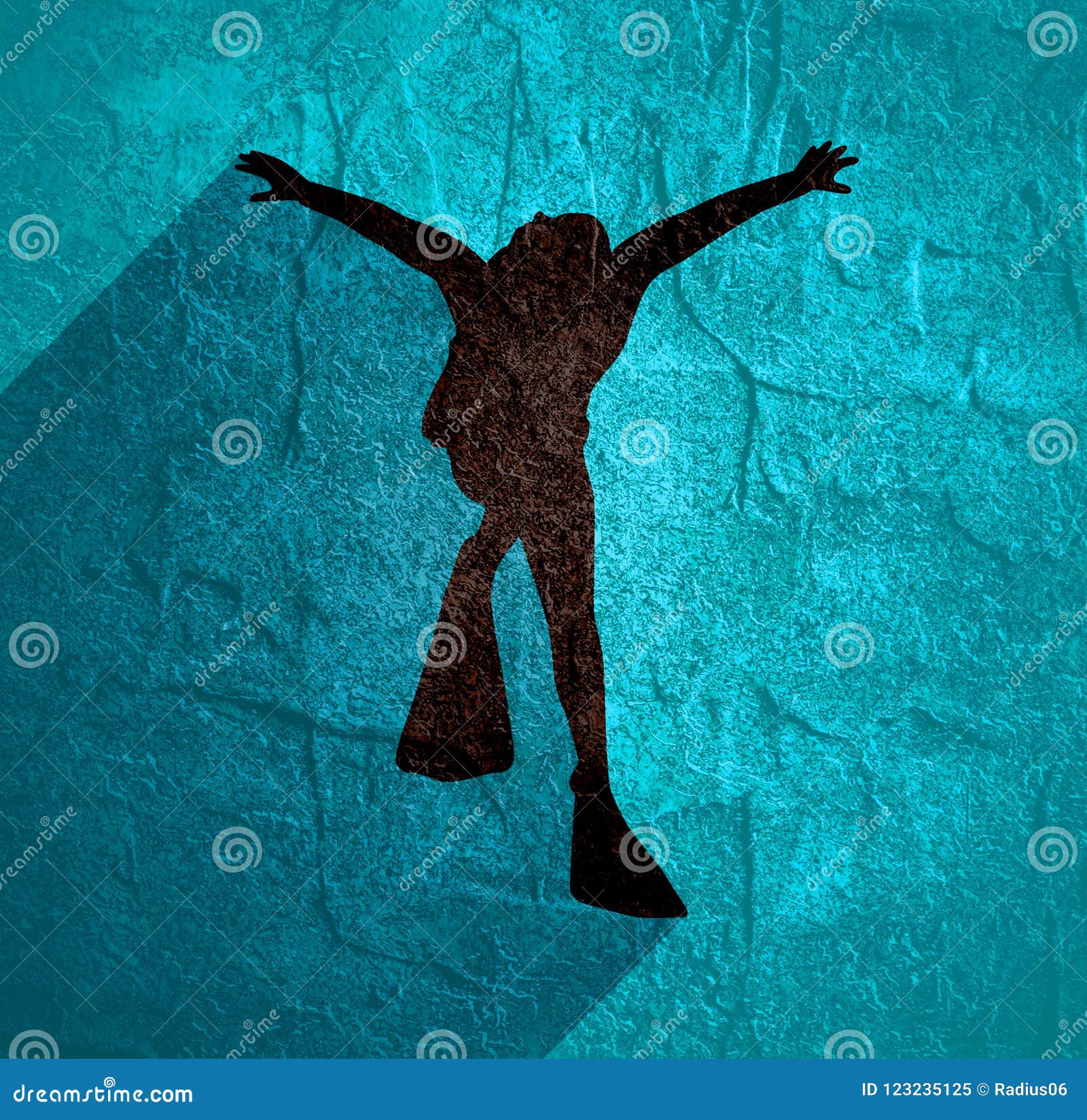 Diving sport concept stock illustration. Illustration of action - 123235125