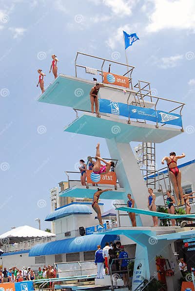 Diving Springboards and Platforms Editorial Stock Image - Image of ...